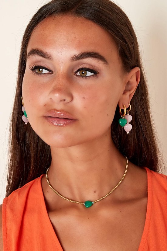 Ketting - Hart - summergirls collectie- Paars - RVS - Yehwang ...