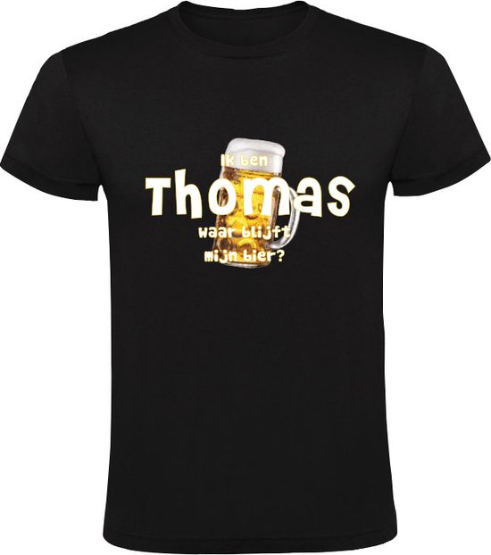 Ik ben Thomas, waar blijft mijn bier Heren T-shirt - cafe - kroeg ...