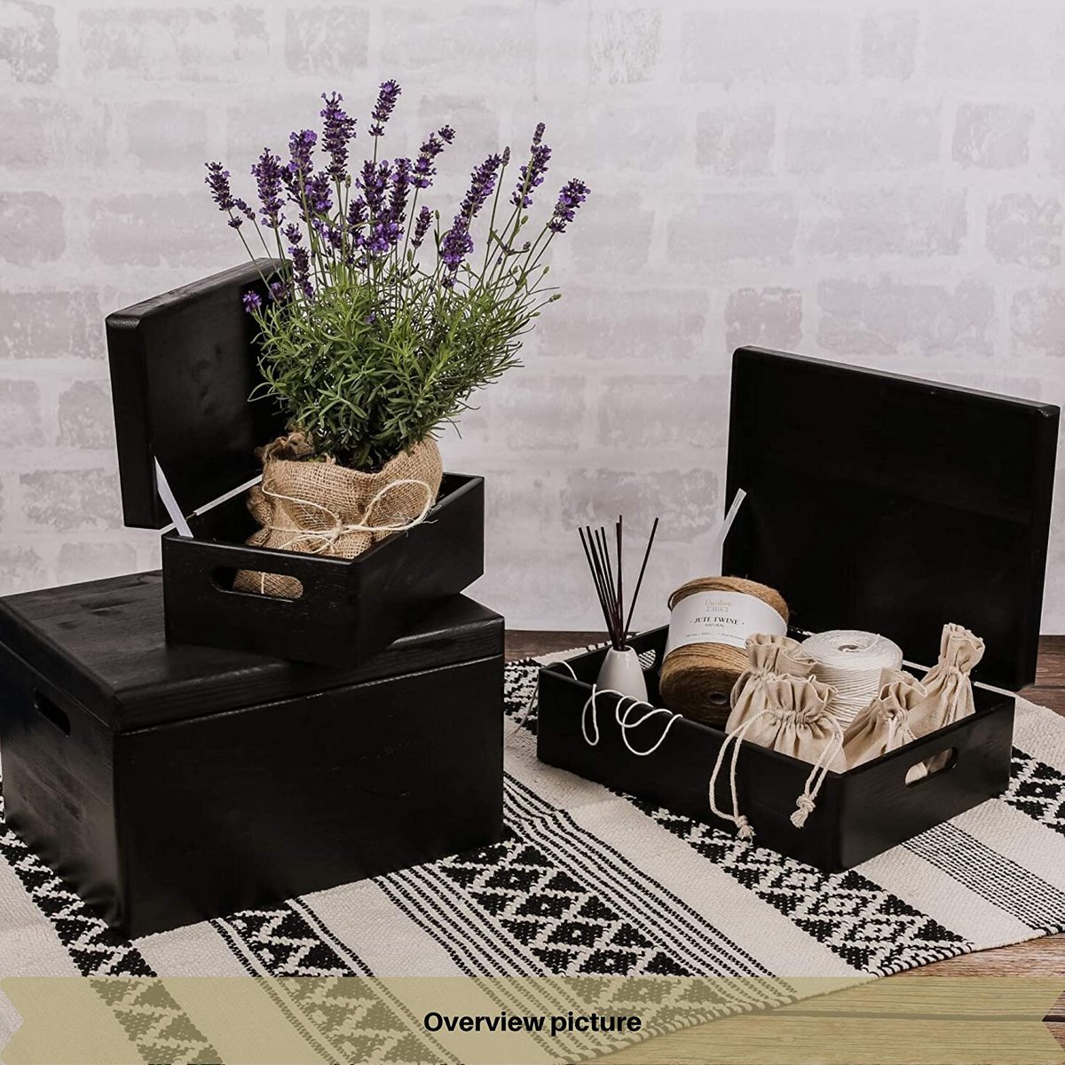 Creative Deco Grote Houten Doos Opbergdoos Zwart | 30 x 20 x 14 cm ...