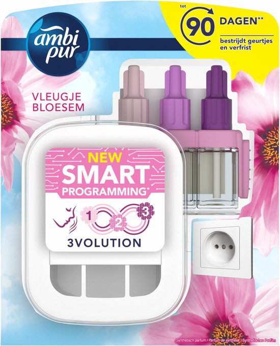 4x Ambi Pur 3volution Starterkit Vleugje Bloesem 20 ml | bol