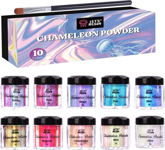 Chameleon Mica Poeder Set - Perfect voor Epoxyhars, Zeep, Badbommen ...