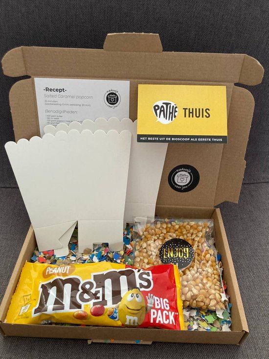 Filmpakket - Pathé Thuis - Cadeaupakket met film voucher - Popcorn met ...