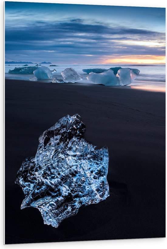 PVC Schuimplaat - Water - Zand - Ijs - Brokken - Kleuren - 80x120 cm ...