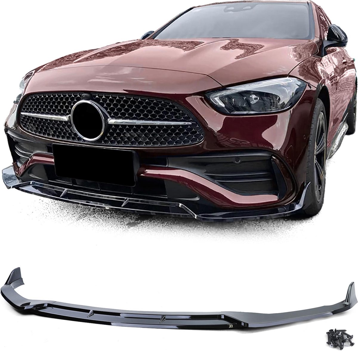 Mercedes C Klasse W206 S206 AMG Pakket Spoiler Voorspoiler Splitter Lip ...