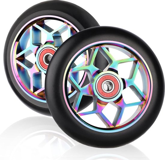 Stuntstep, 2 stuks reservewielen, 110 mm scooterwielen met ABEC, 9 ...