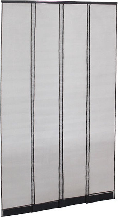 Lamellen hordeur Intensief Gebruik - B 95 x H 215 cm Zwart - Muggengaas ...