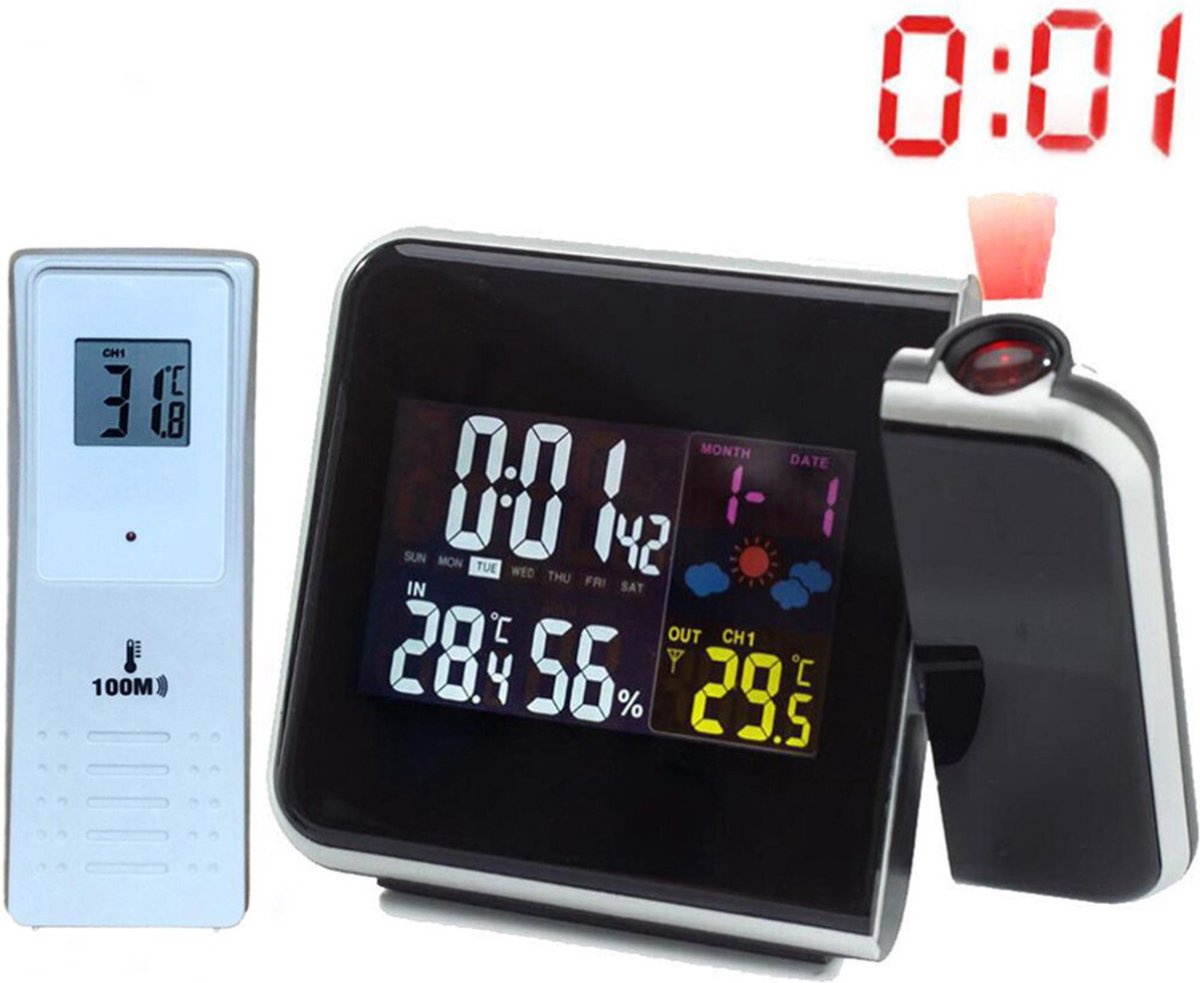 Thuys Projectiewekker met Projectie - Wekker met Temperatuurmeter ...
