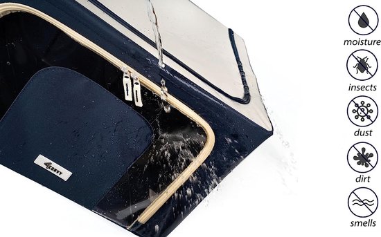 Starre opvouwbare kledingopbergbox met ritssluiting, metalen frame ...