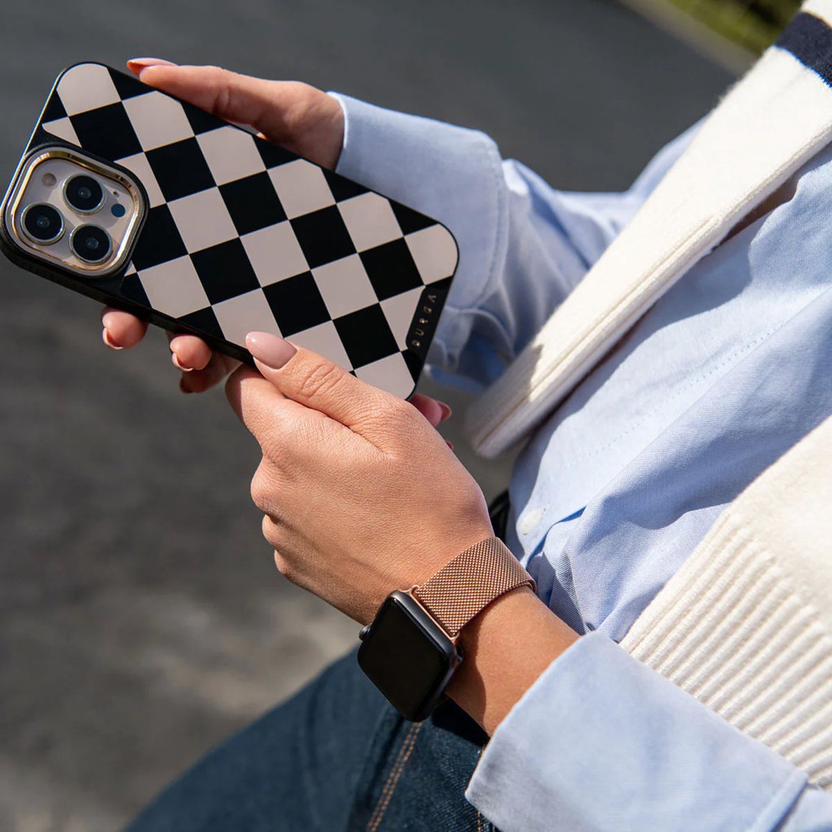 Burga Metal Mesh Metaal Bandje voor Apple Watch Series 3 (42mm ...