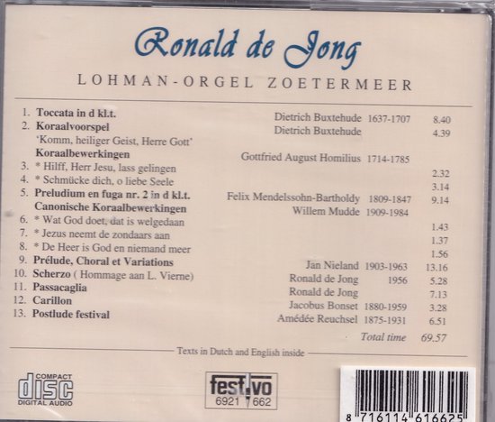 Ronald de Jong bespeelt het Lohman-orgel van de Oude Kerk te Zoetermeer, Ronald De... | bol