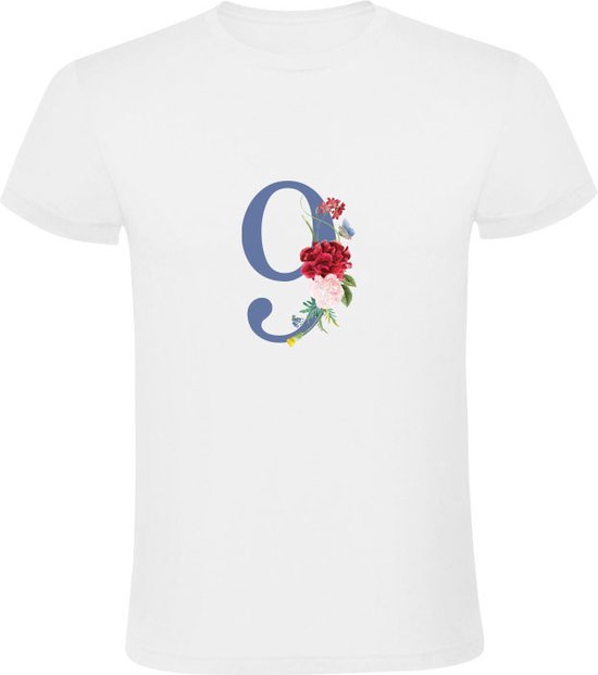 Getal 9 met rozen Heren T-shirt - bloemen - bloemist | bol