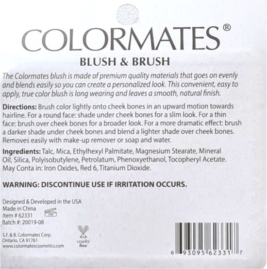 Colormates - Blush & Brush - 62331 - Pink Shimmer - Roze - 9 g | bol