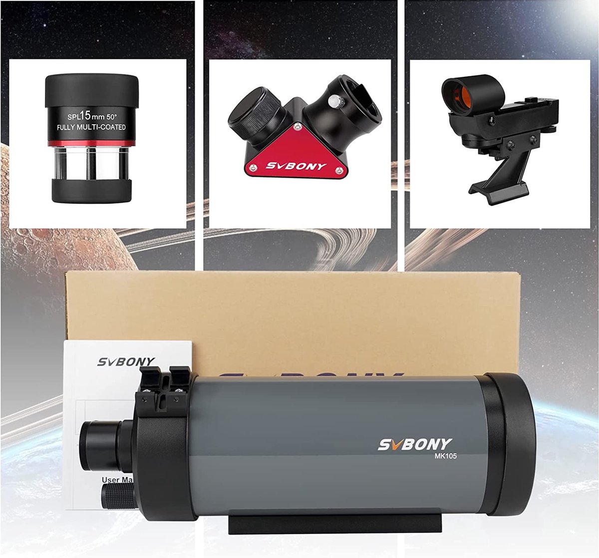 SVBony - MK105 - Maksutov Cassegrain - Telescoop - 105 mm - F13 99% - Reflectie... | bol.com