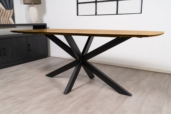 Table de sol avec plateau en bois de Mango courbé de 180 x 90 cm avec ...