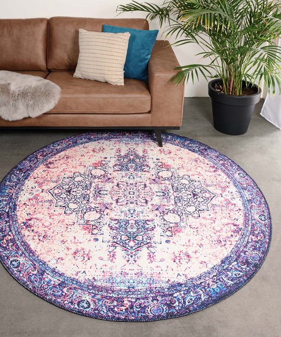 Rond vintage vloerkleed - Fade No.2 multi 250 cm rond | bol.com