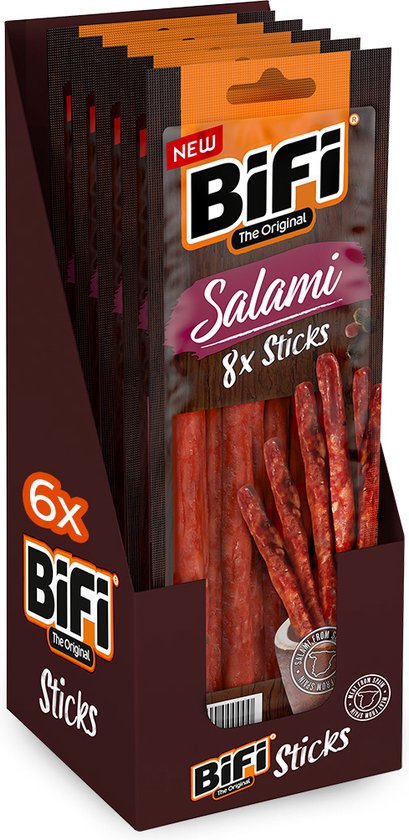 BIFI RUSTIC STICKS SALAMI 80G - 6 Stuks - voordeelverpakking | bol