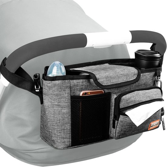 Buggy Organizer voor kinderwagen, biedt plaats aan 2 drankhouders voor ...