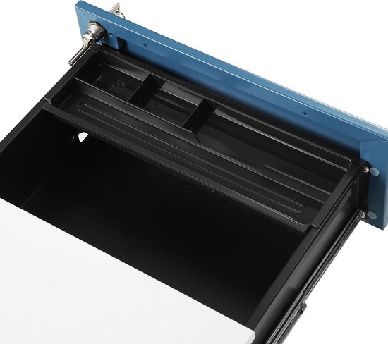 Archiefkast - Rolcontainer - Afsluitbaar met slot - 3 lades - Blauw wit ...