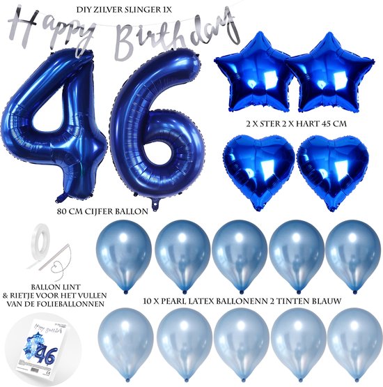 Snoes Ballons 46 Years Party Package - Décoration - Set d'anniversaire ...