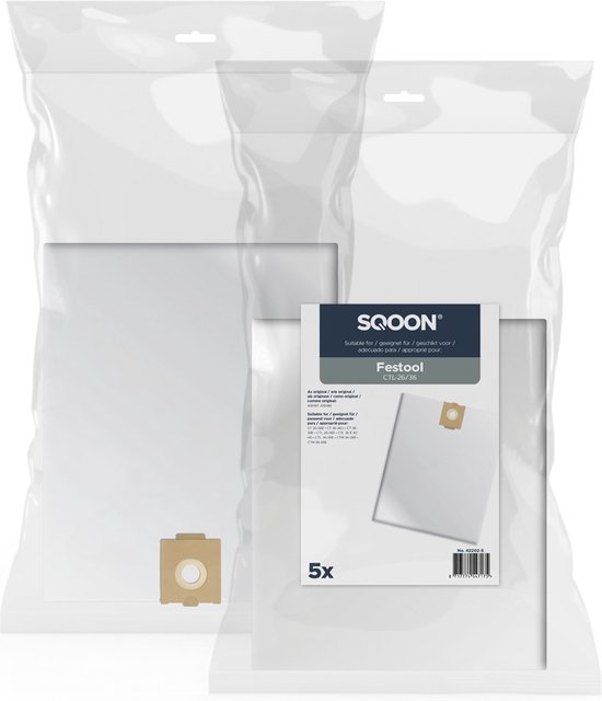 SQOON® Stofzuigerzakken Geschikt voor Festool CT / CTL / CTM26 & CT ...
