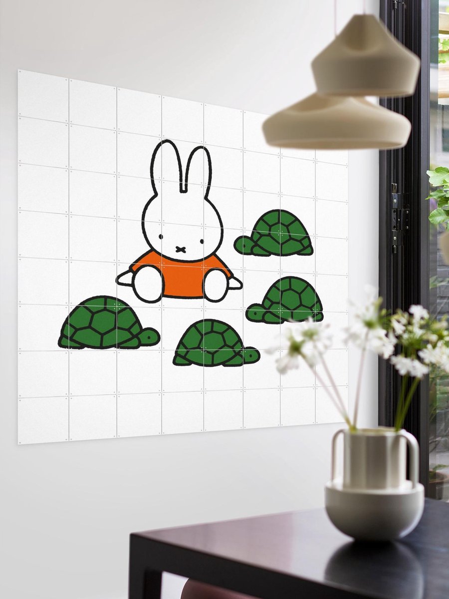 IXXI Miffy Turtles - Wanddecoratie - Kinderposters - 100 x 100 cm | bol.com