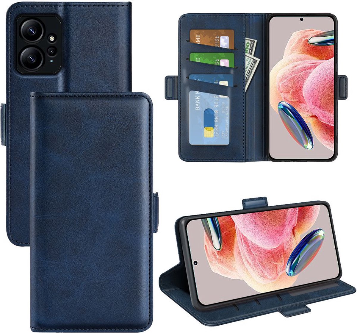 Xiaomi Redmi Note 12 4G Hoesje - MobyDefend Luxe Wallet Book Case ...