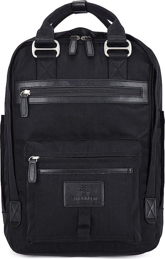 Moderne, eenvoudige en unisex 'Wimbledon' rugzak in zwart met een ...