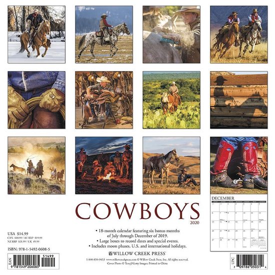 Cowboys Kalender 2020 | bol.com