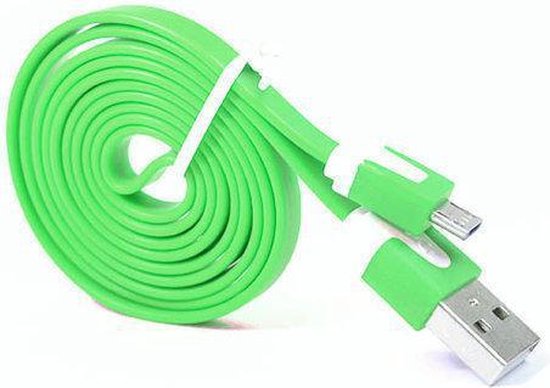 Micro USB Kabel Datacable 1 meter Universeel Green Groen | bol