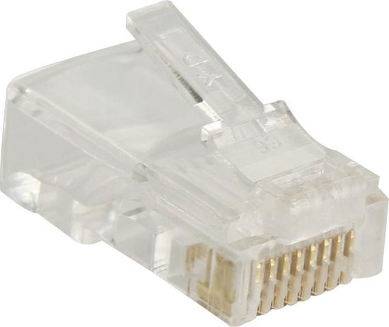 100 STUKS Hoogwaardige RJ45-connector Modulaire stekker, goud: 3u 3 ...