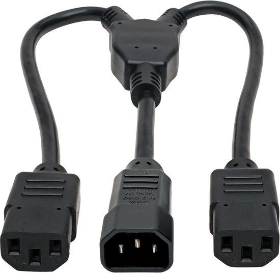 Tripp-Lite P004-18N-2C13 C14 Male to C13 Female Splitter, PDU Style ...