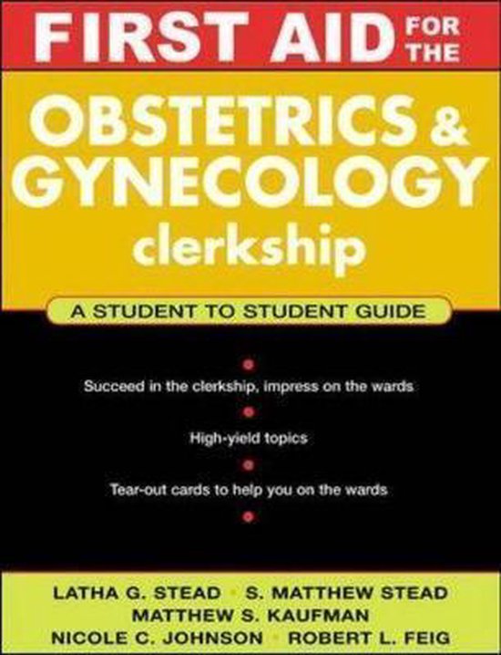 First Aid Series- First Aid for the Obstetrics & Gynecology Clerkship ...