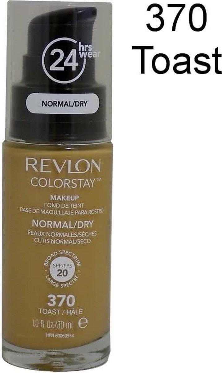 Revlon Colorstay Foundation With Pump - 370 Toast (Dry Skin) | bol.com