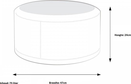 Klassieke kleine poef - kunstleer - zonnig - 47cm x 24cm | bol.com