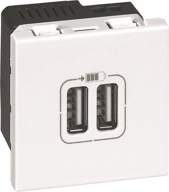 LEGRAND Dubbele USB-aansluiting 2400 mA - 2 modules | bol.com