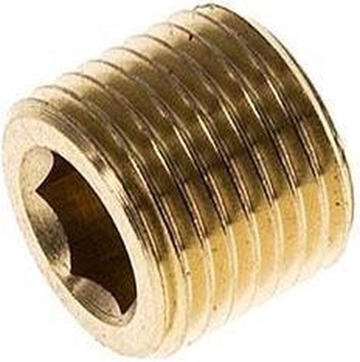 bol.com | G 1/2'' Messing Plug met Binnenzeskant zonder kraag 16 Bar ...