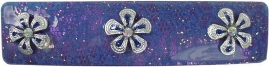 Haarspeld Recht Kant Glitter Bloem Blauw | bol.com