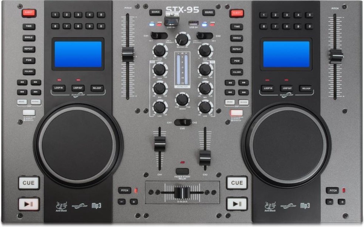 SkyTec STX-95 Professionele Dubbele Top CD/USB Speler / mixer | bol.com