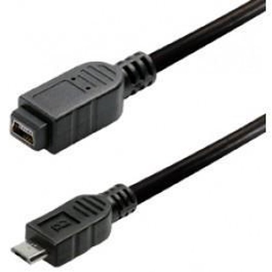 USB mini 5p vrouwelijk - USB micro B mannelijk - 0,20 meter | bol