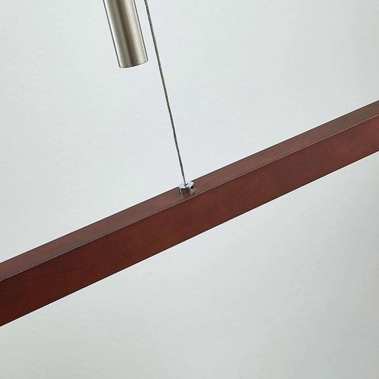 LED houten balk hanglamp Tamlin, donkerbruin | bol.com