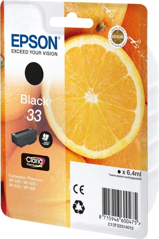 EPSON Cartouche Oranges Ink Claria Premium Black | bol.com