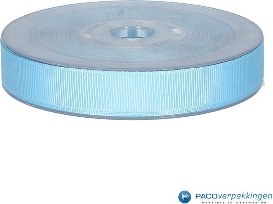 Inpaklint - Ribbel - Skyblue - 15 mm - Rol a 20 meter | bol.com
