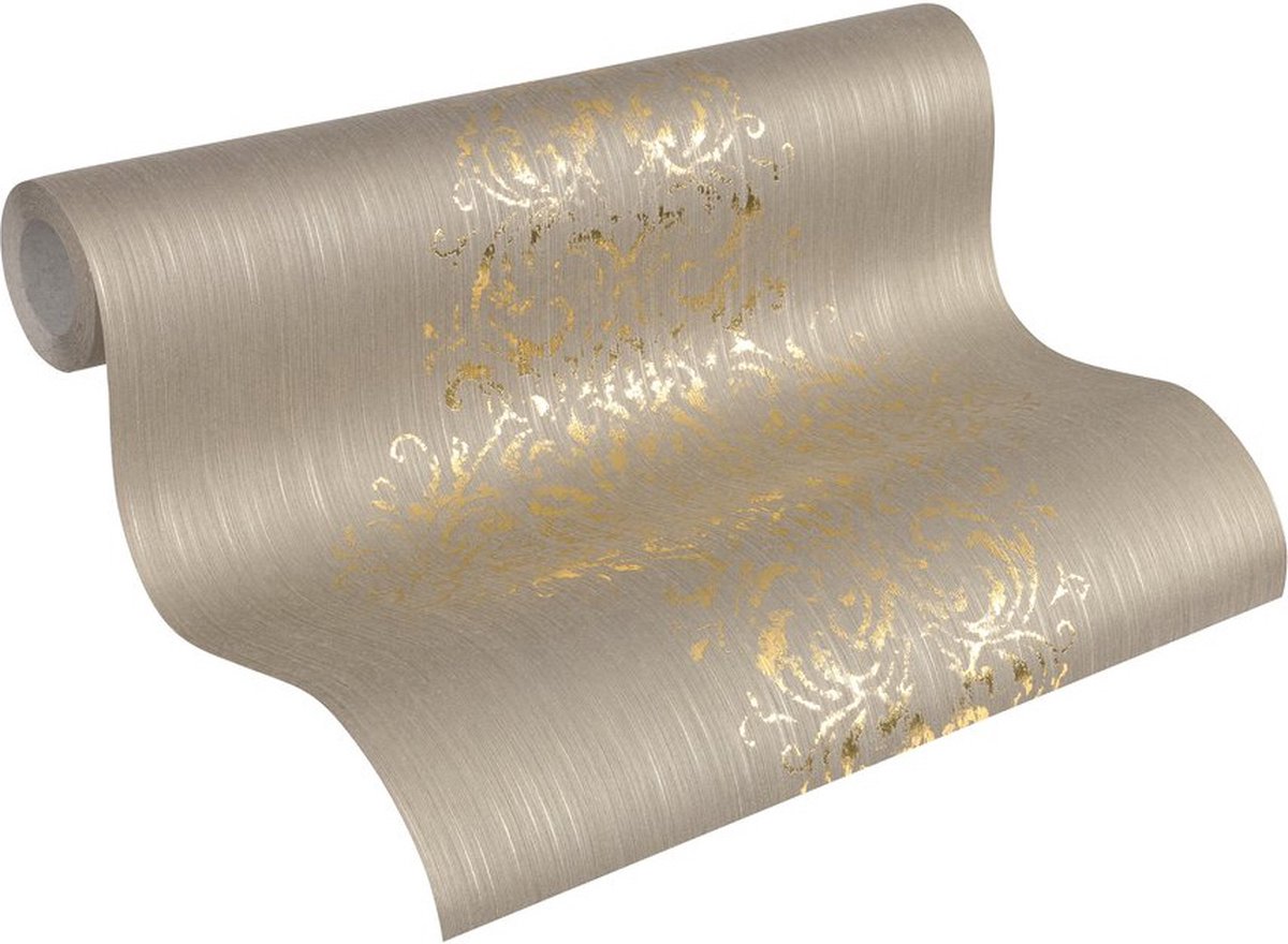 Barok behang Profhome 319453-GU textiel behang licht gestructureerd in ...