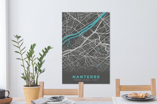 Tableau Peinture Nanterre - Carte - Plan de Ville - Plan - France ...