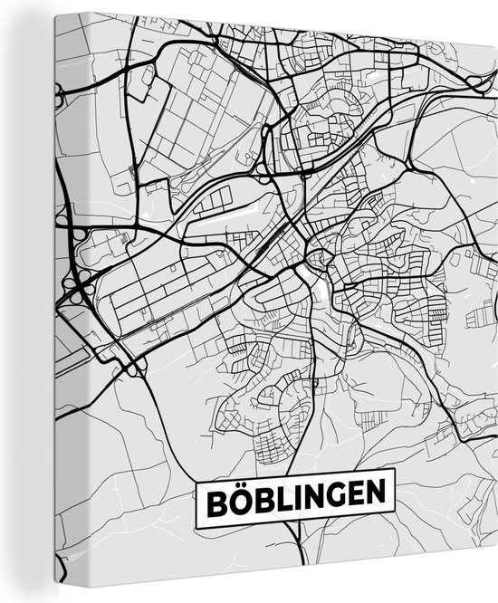 Tableau sur toile City Map - Böblingen - Carte - Allemagne - Plan d ...