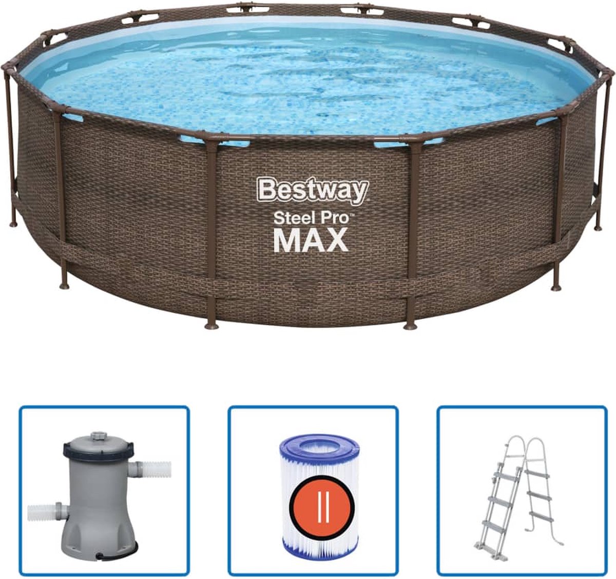 Bestway Zwembadset Steel Pro MAX frame 366x100 cm | bol.com