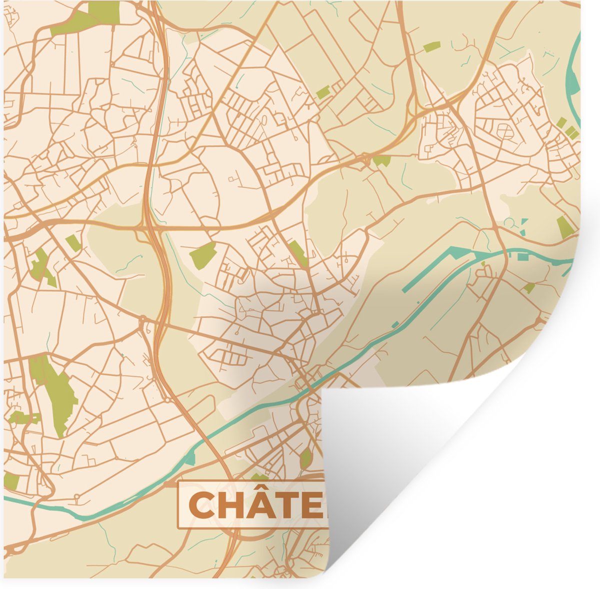 Stickers muraux - Plan d'étage - Carte - België - Châtelet - Plan de ...