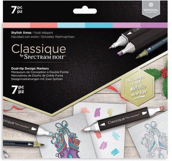 Spectrum Noir Classique Alcohol Markers Set Stylish Xmas (7pcs) (SN-CS ...