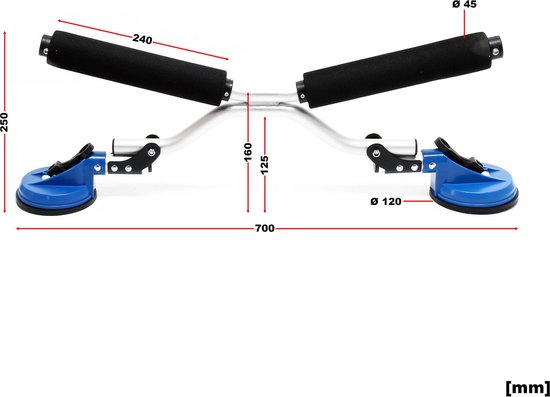 Wildanger boot roller auto dakdrager met zuignappen laadhulp kajak kano ...