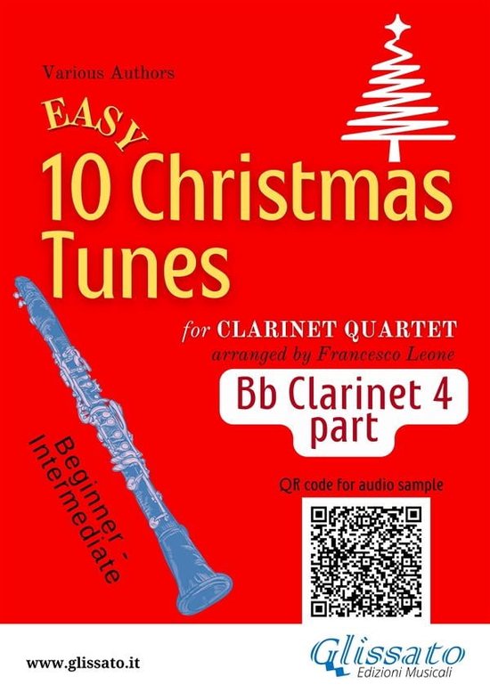 10 Easy Christmas Tunes - Clarinet Quartet 4 - Bb Clarinet 4 / bass ...